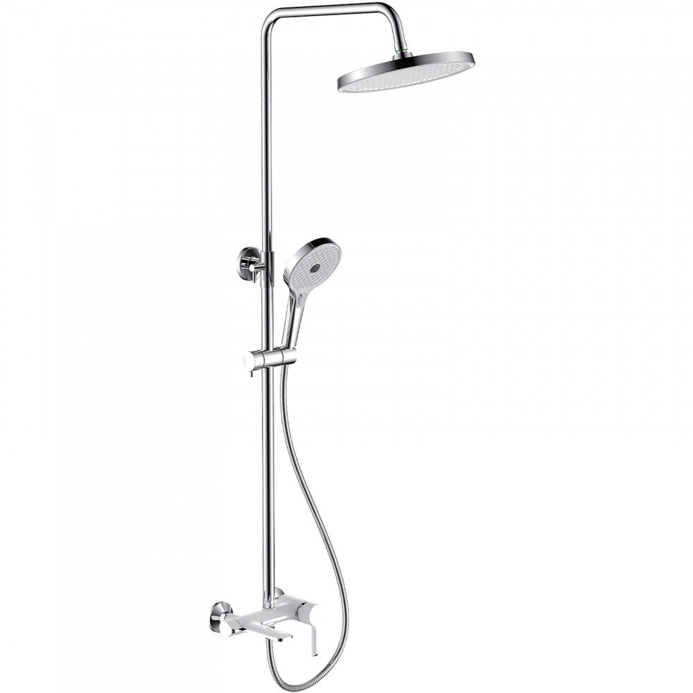 Душевая система с тропическим душем Gappo G2403-8 латунь, цвет белый/хром