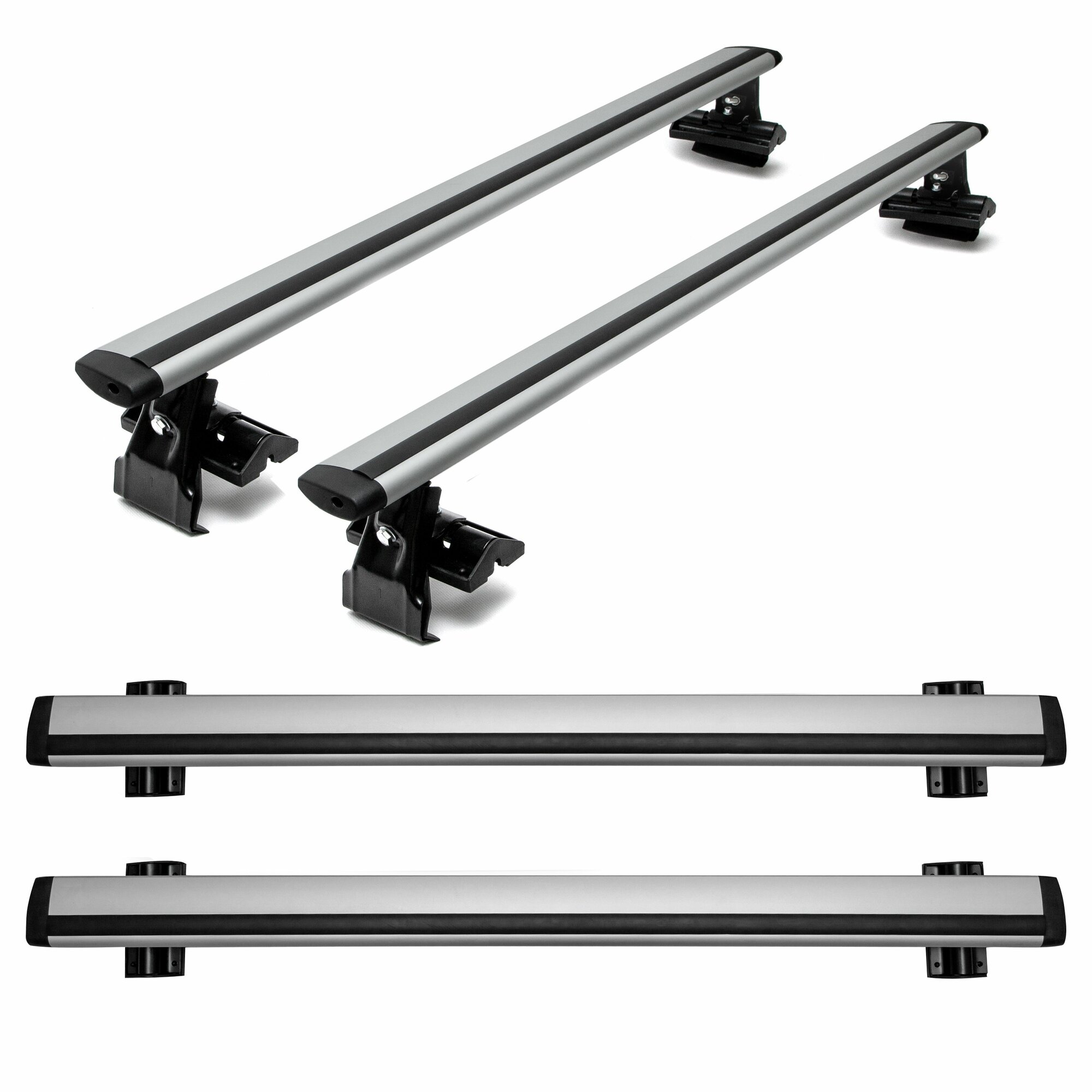 Крыловидный багажник на гладкую крышу (аэродинамический) ED