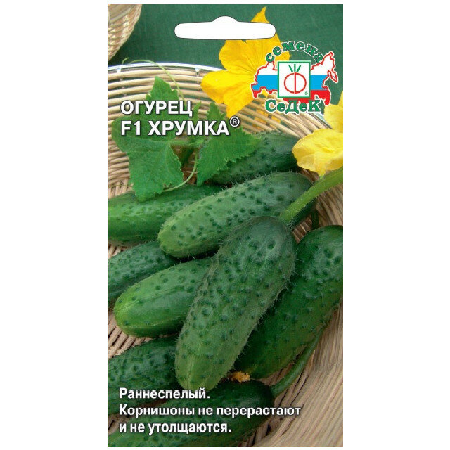 Семена огурца Хрумка F1, 0,3 г - ранний гибрид для теплиц и открытого грунта