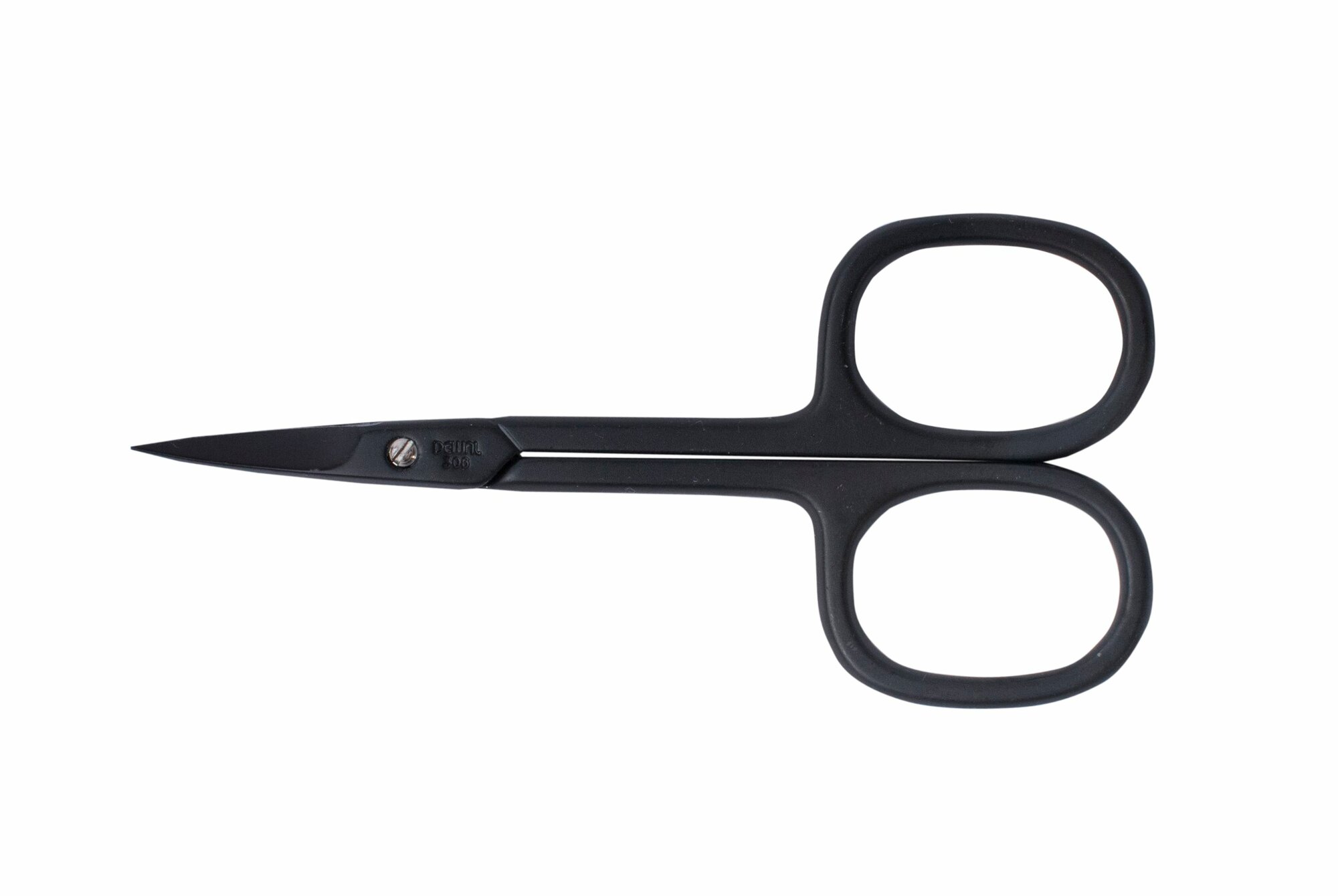 Ножницы маникюрные для кутикулы DEWAL Pro серия BLACK EDITION, 9 см, изогнутые, черные матовые