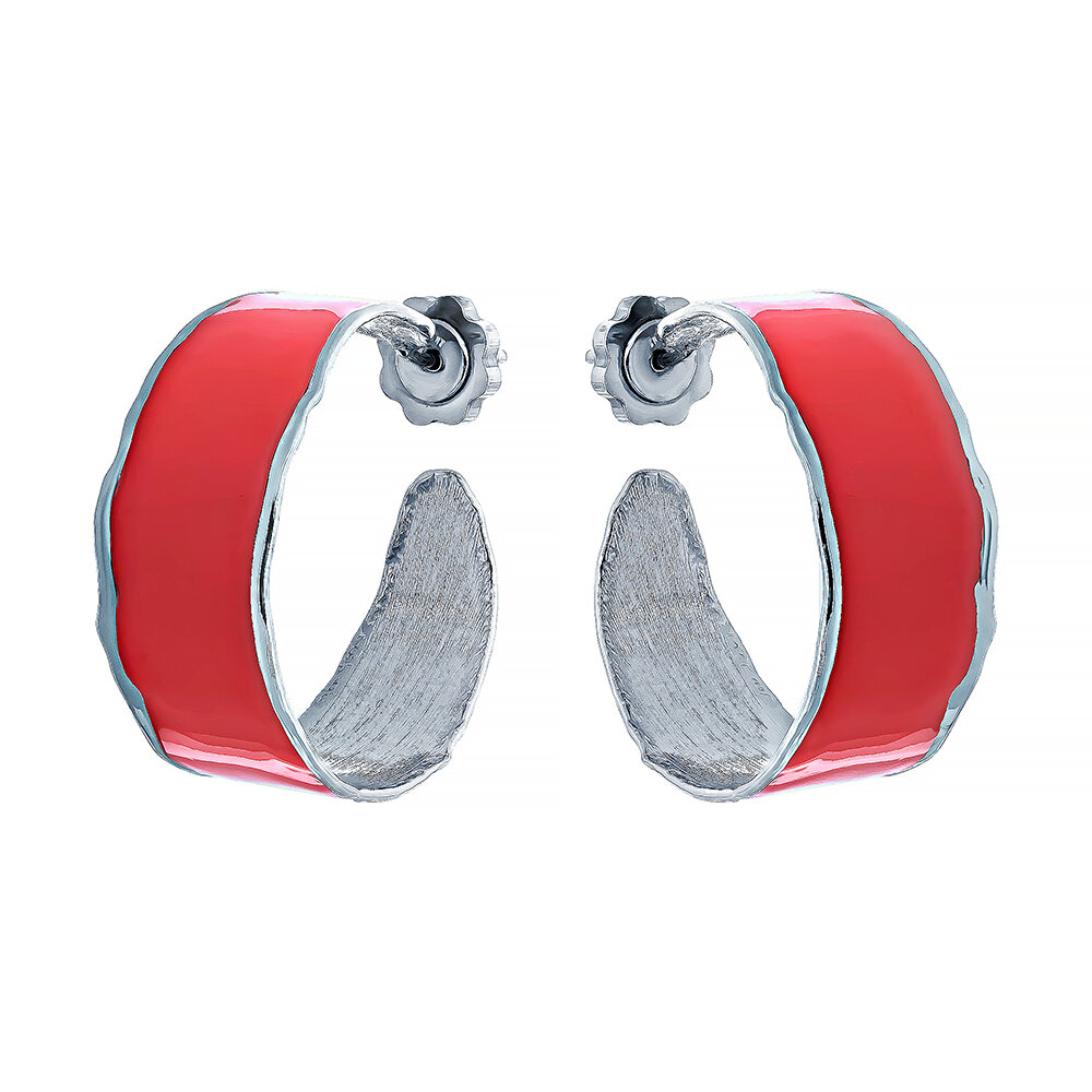 Серьги ELEMENT47, серебро, 925 проба, эмаль