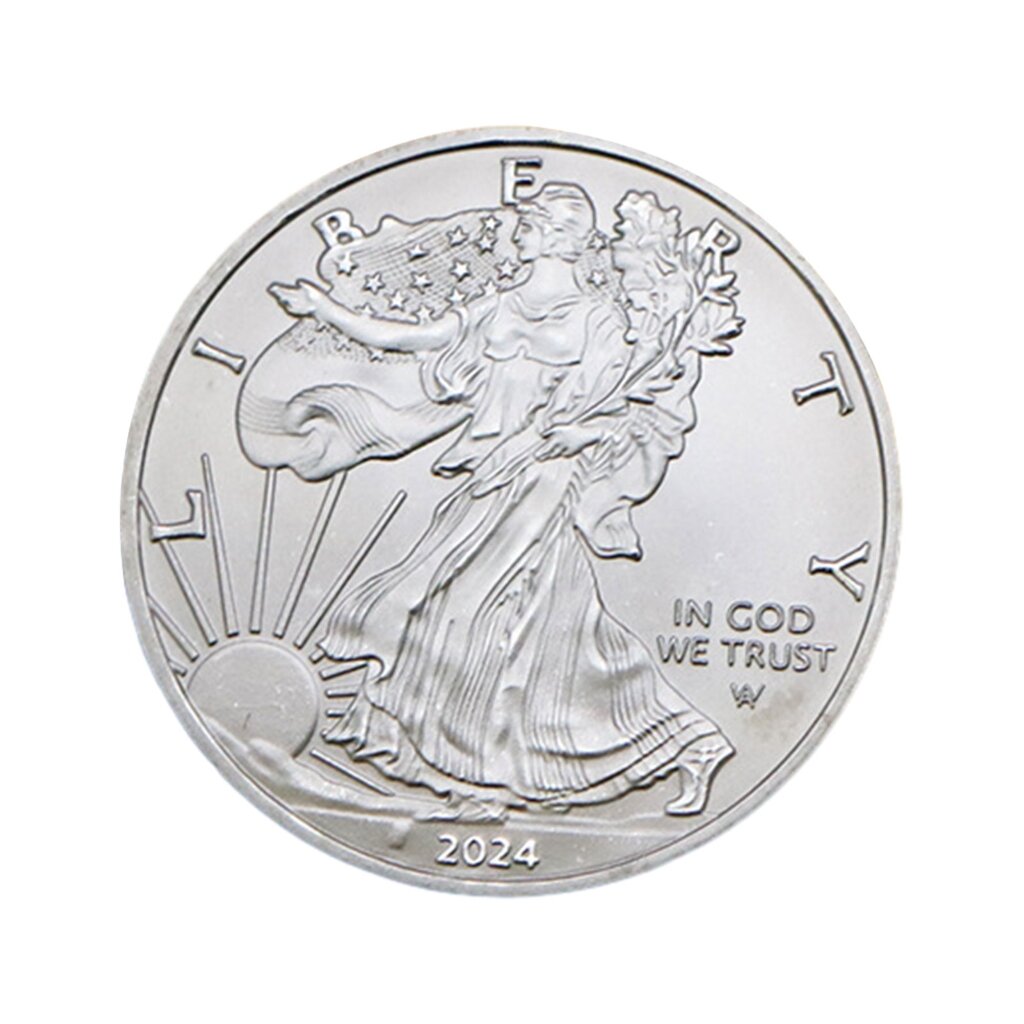 Монета, Серебряная монета Орел Свободы 2024 г, 1 монета