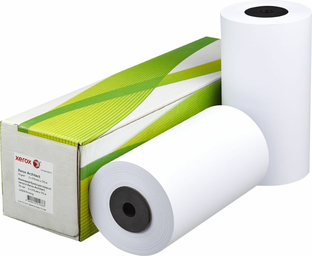 Бумага широкоформатная Xerox XES 75 г, 310 мм, 175 м, 76 мм (450L91157)