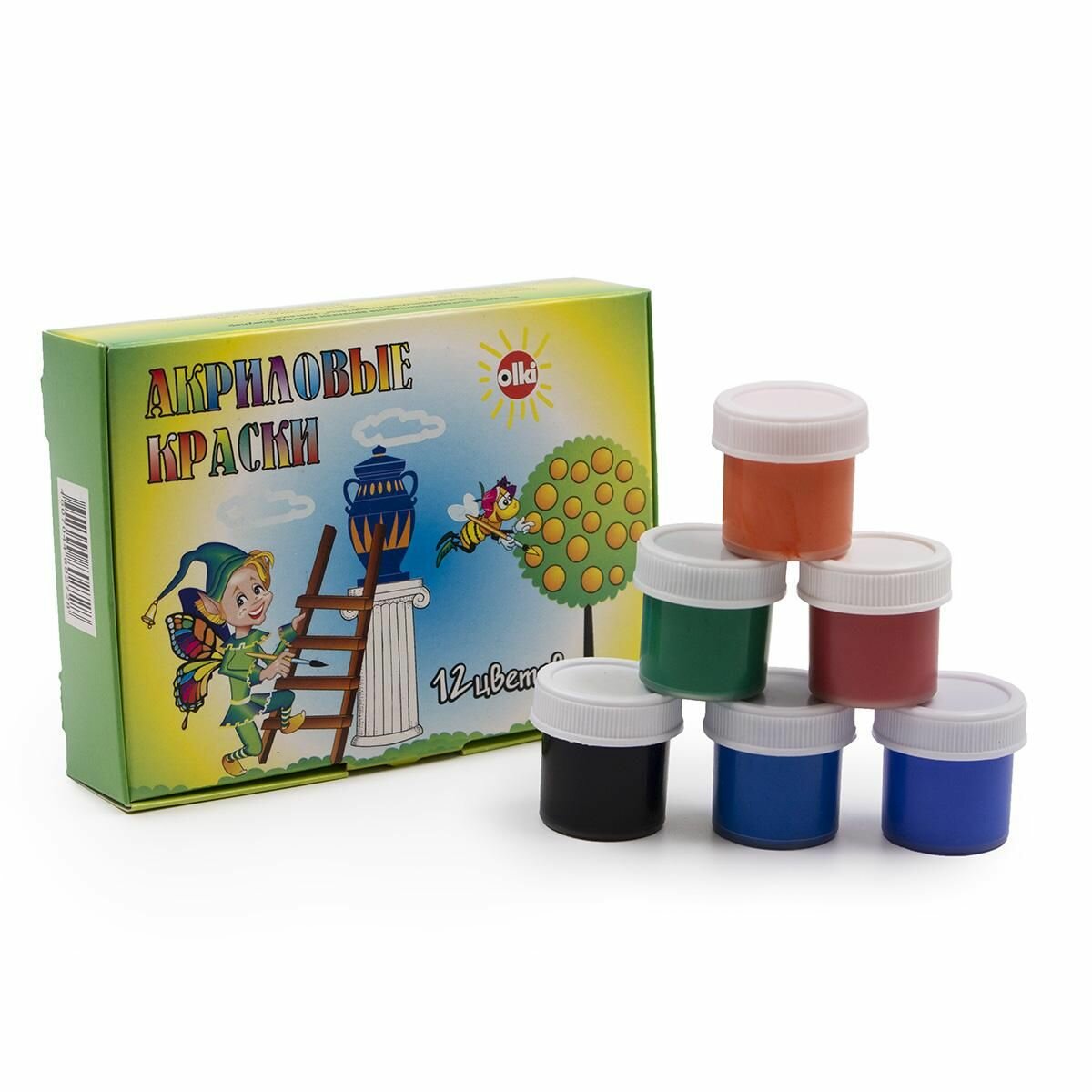 Набор акриловых красок Olki "Планета творчества" 12 цветов по 17 мл