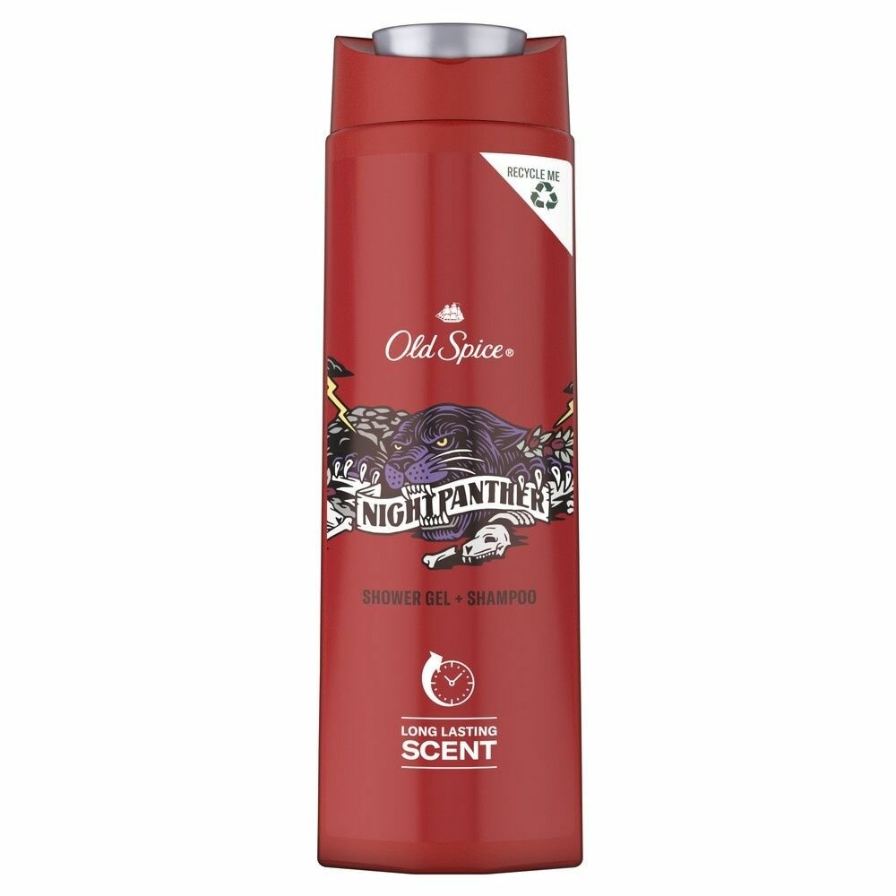 Гель для душа и шампунь Old Spice Nightpanther 400 мл (81770481)