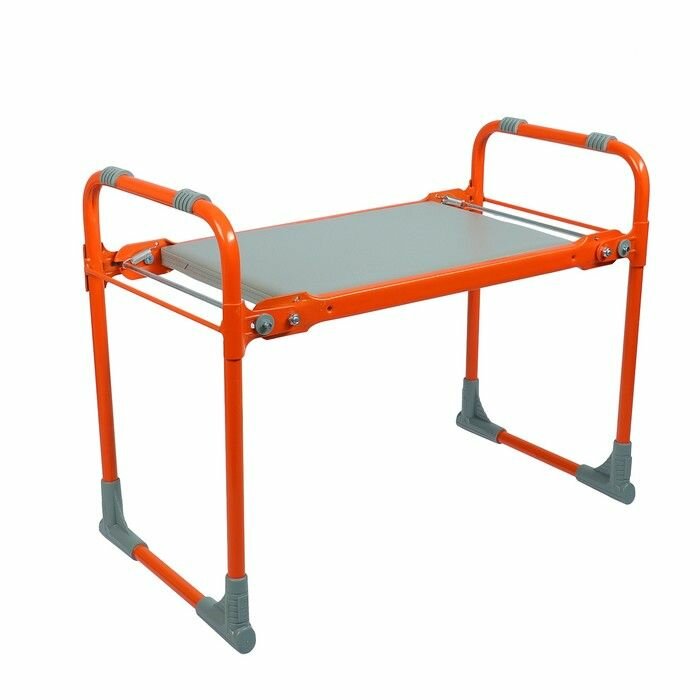 Скамейка-перевертыш складная Nika садовая 56х30х42,5 см, оранжевая, максимальная нагрузка 100 кг