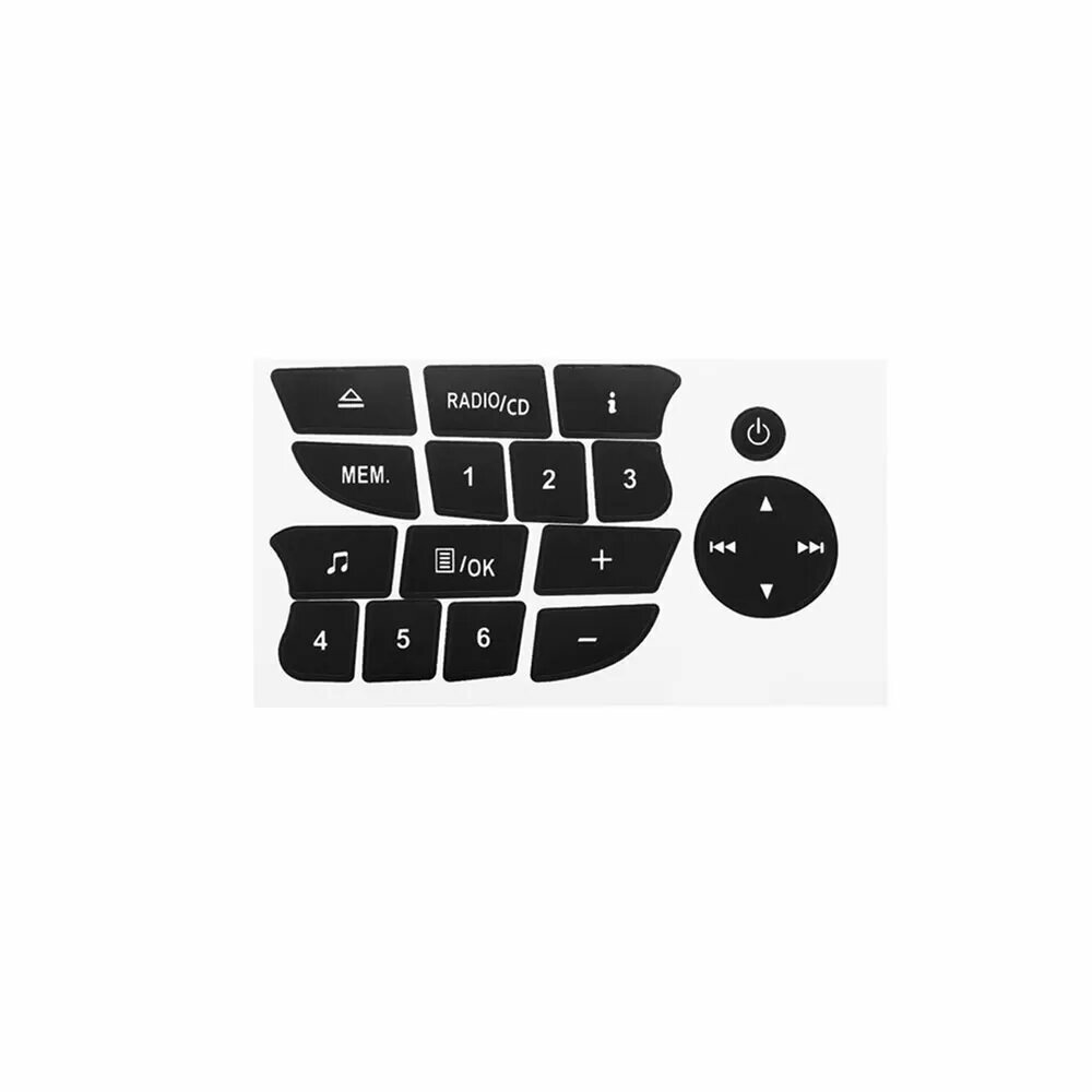 Наклейки для ремонта кнопок тюнинга автомобиля, наклейки для ремонта CD-радио и аудио кнопок, наклейки для автомобиля, наклейки для Volkswagen Clio и Megane 2009-2011