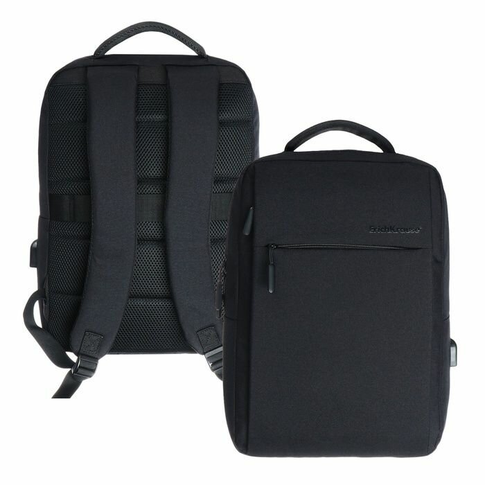 Рюкзак Erich Krause "City Line" молодежный черный, 43х29х12 см, 17 л