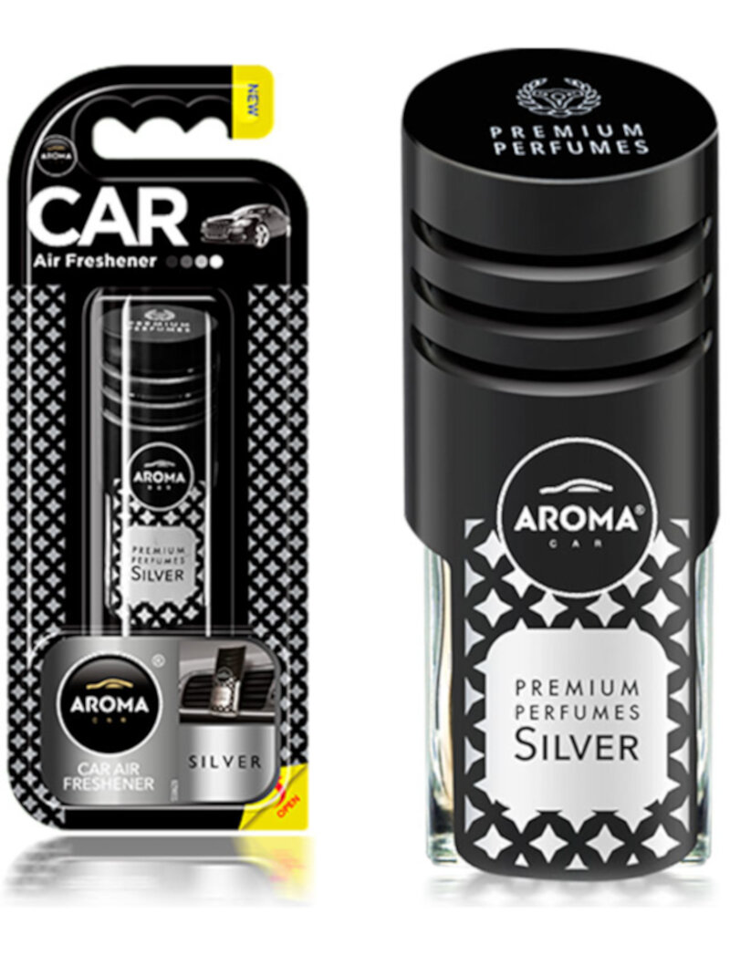 Автомобильный ароматизатор AROMA CAR Prestige Vent silver