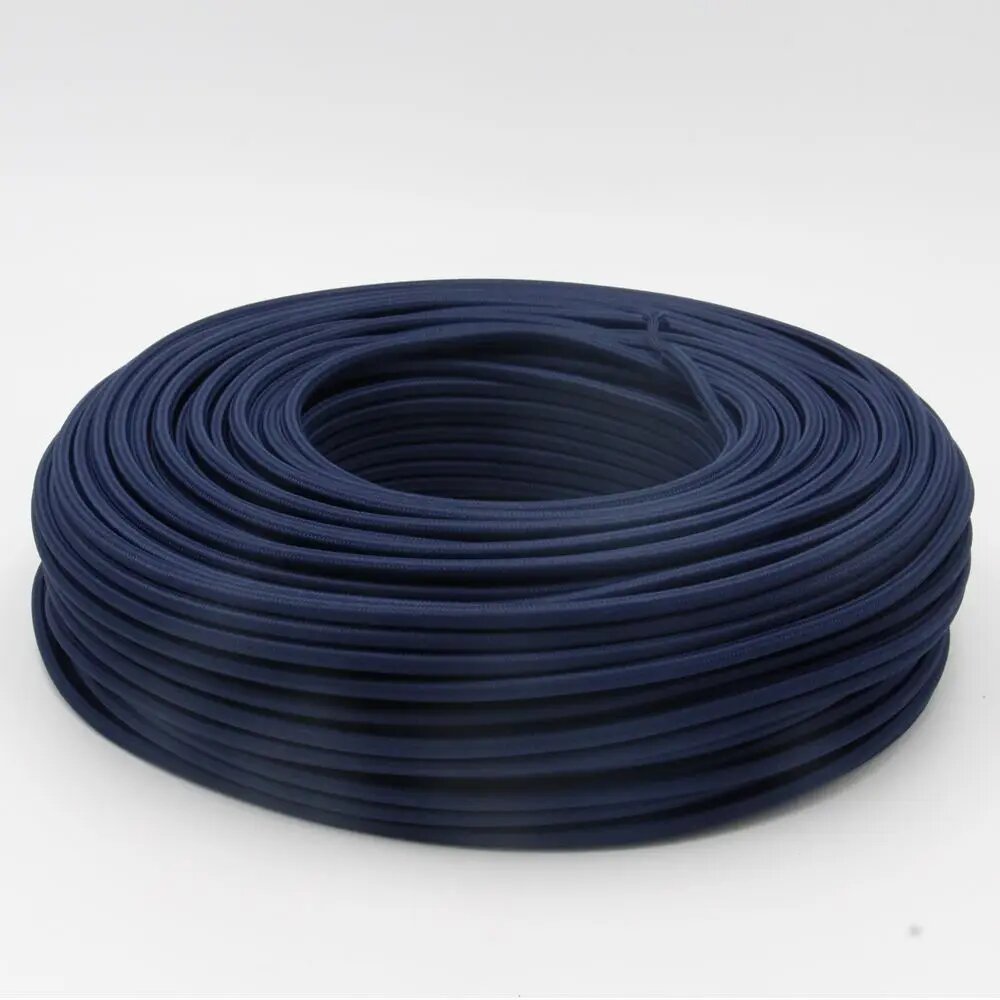 Текстильный провод Dark Blue 3x0.75мм2, 3 м