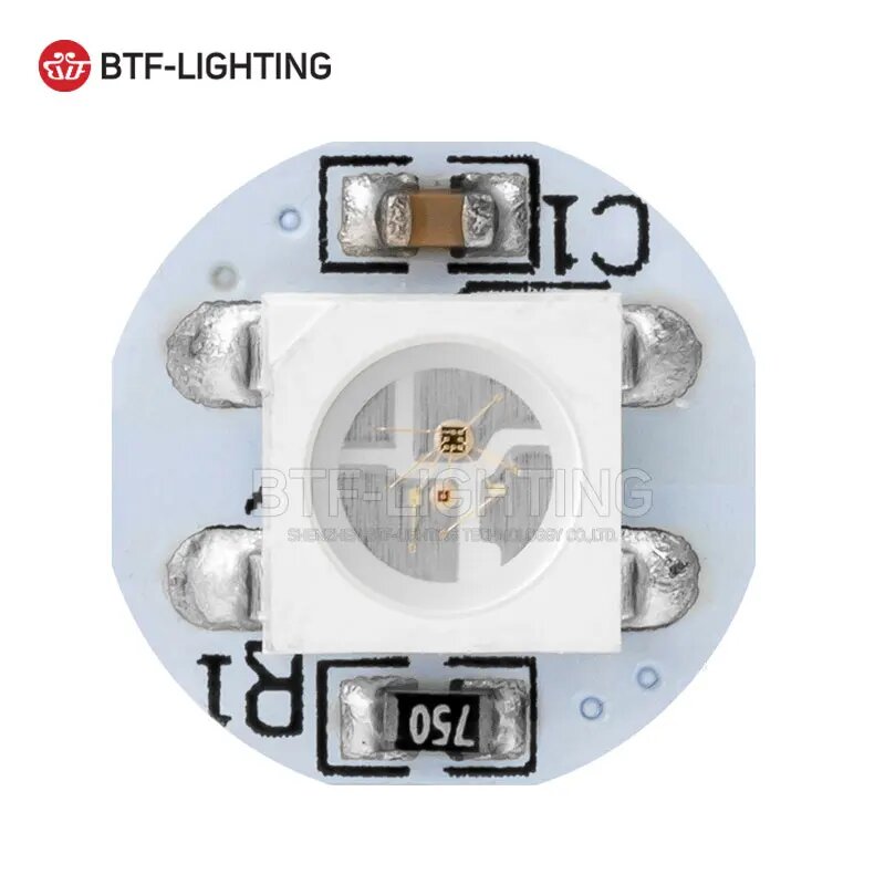 RGBW светодиодный чип WS2812B ECO White с радиатором, DC5V