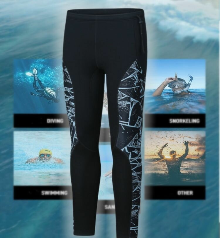 Водолазный костюм с разрезом 3 мм, брюки, 1 шт