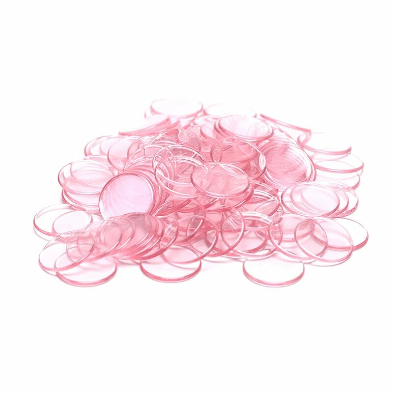 100 шт, пластиковые фишки для покера JULYHOT Розовый, pink