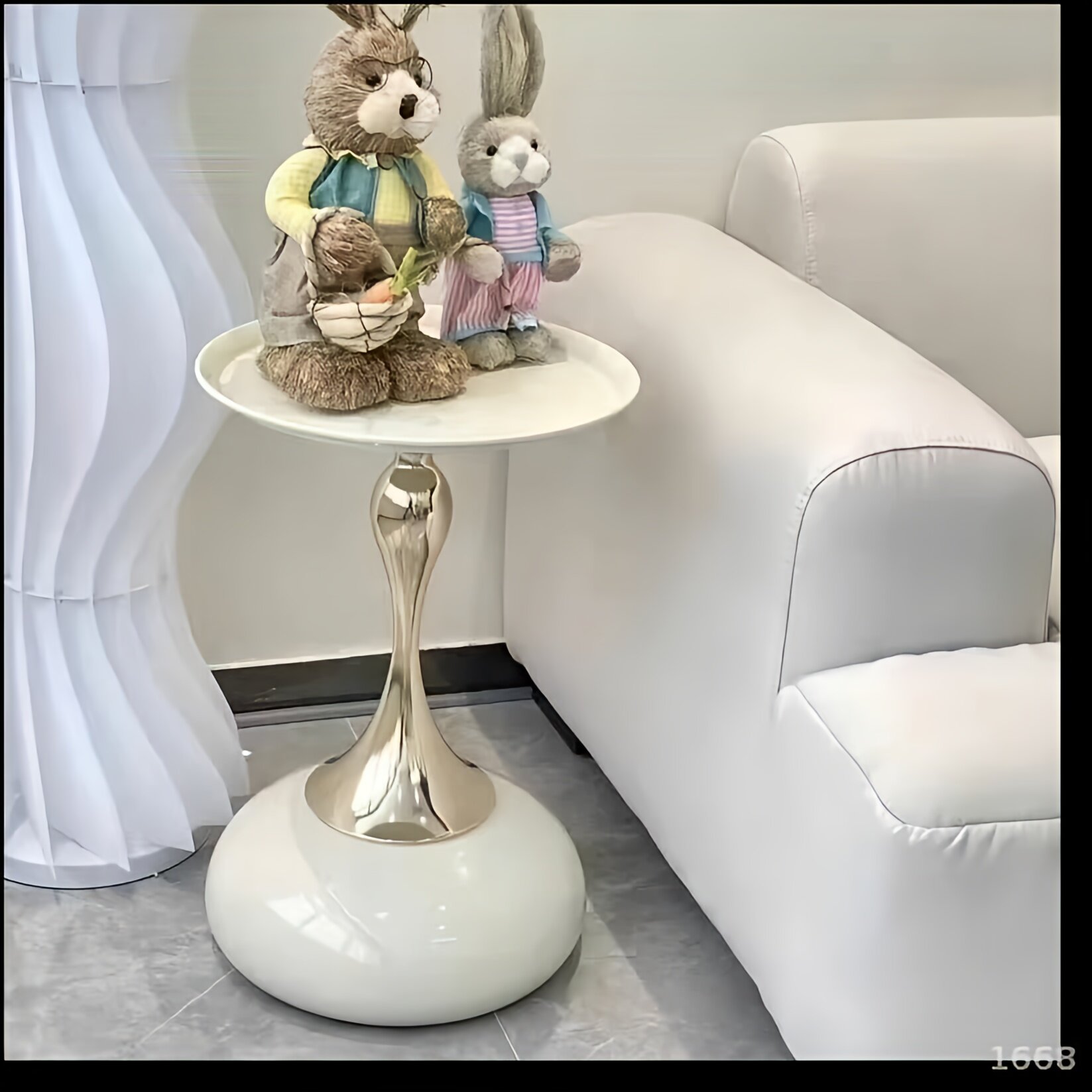 Домашняя гостиная с кованым железом в европейском стиле, французская спальня, прикроватный маленький круглый столик