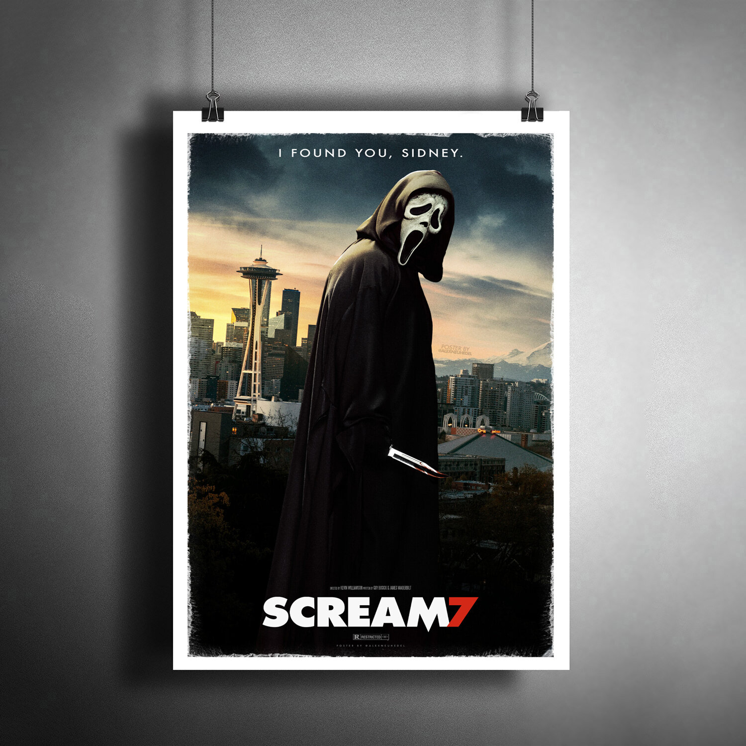 Постер плакат Фильм ужасов: Крик 7 (Scream VII)" / 30 x 42 см