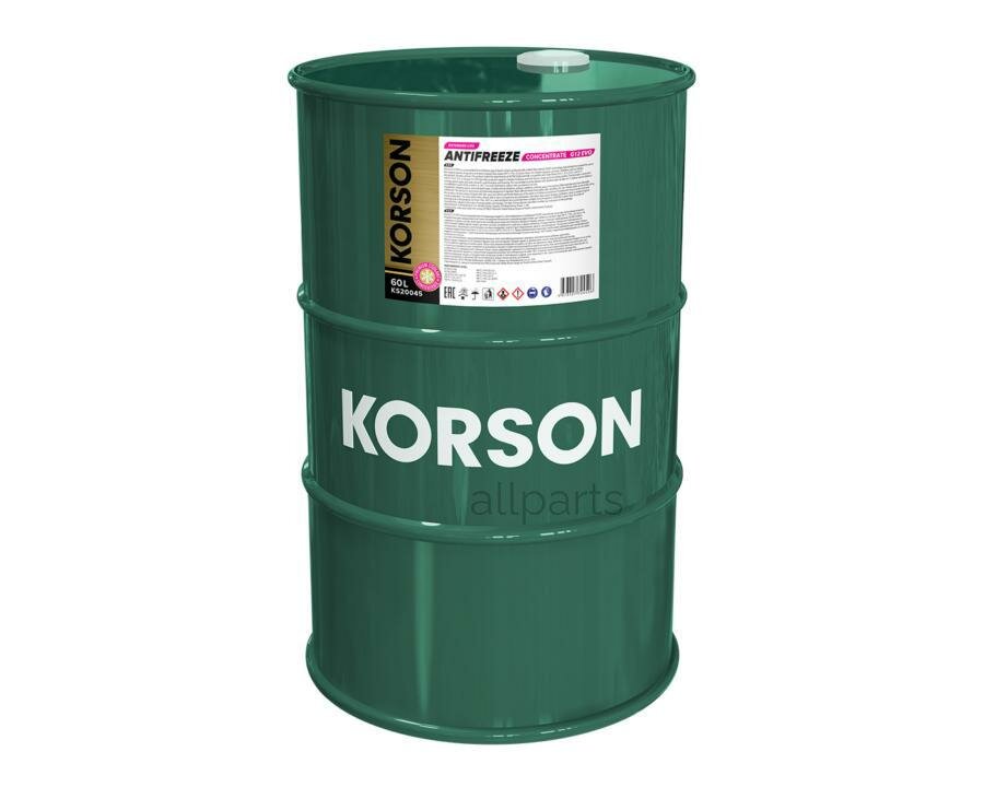 KORSON KS20045 Антифриз, концентрат G12 EVO розовый 60л