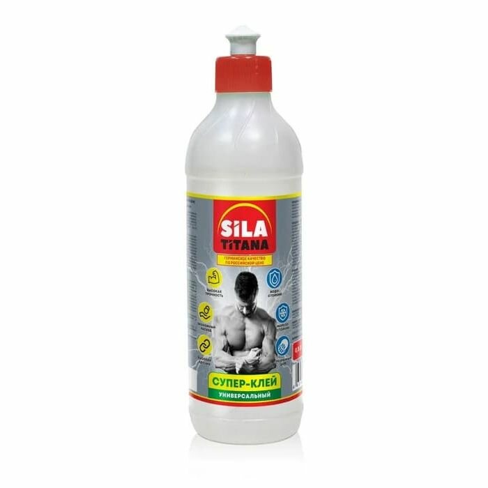Суперклей MASTER KLEIN "Sila Titana", универсальный, полимерный, 0,5 л