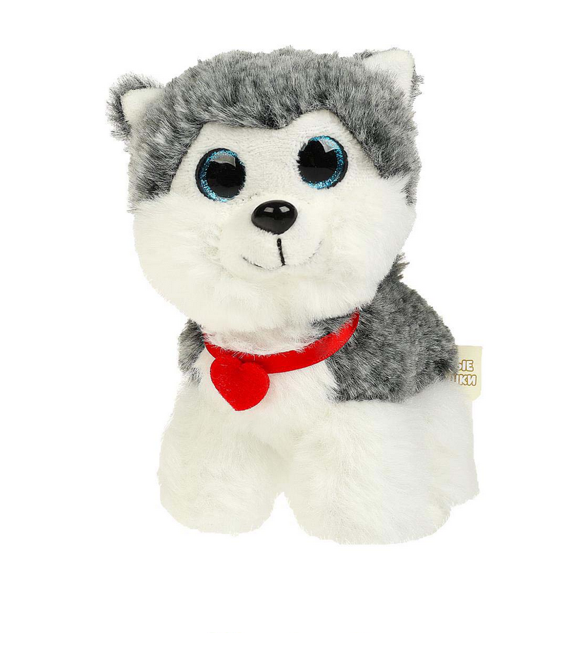 Мягкая игрушка Добрые игрушки Милый щенок, бело-серый, 14 см M098800-14D