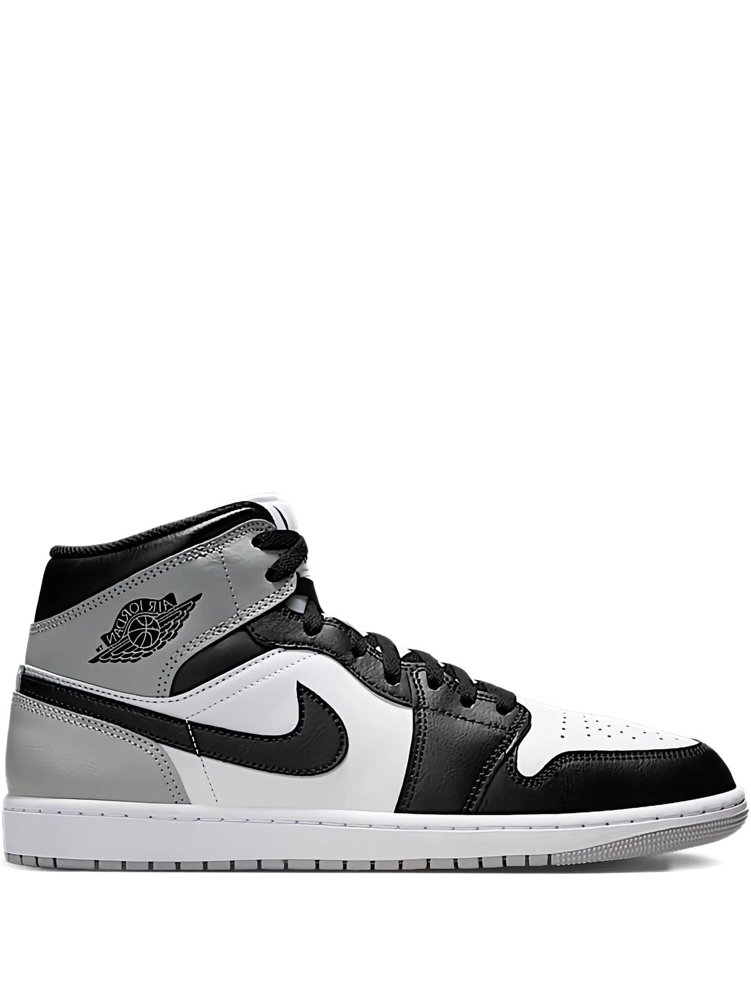 Кроссовки Air Jordan 1 Mid Barons - White/Light Smoke Grey/Black