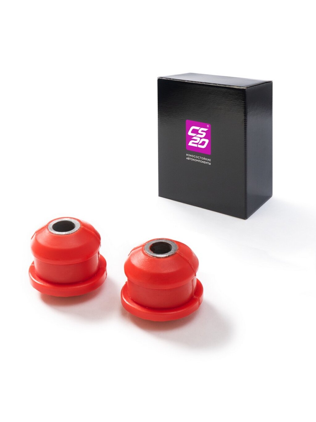 Втулка передней балки 2110 (кронштейна растяжки 2108) "CS-20" (2 шт.) (полиуретан) красный DRIVE