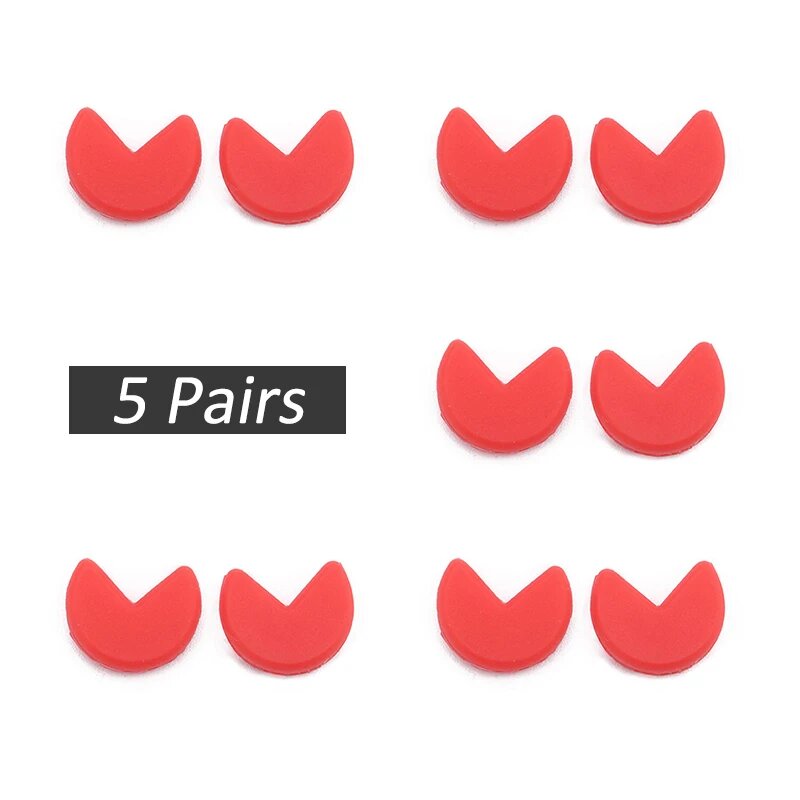 Силиконовые держатели для очков, 5 пар Красный, Red