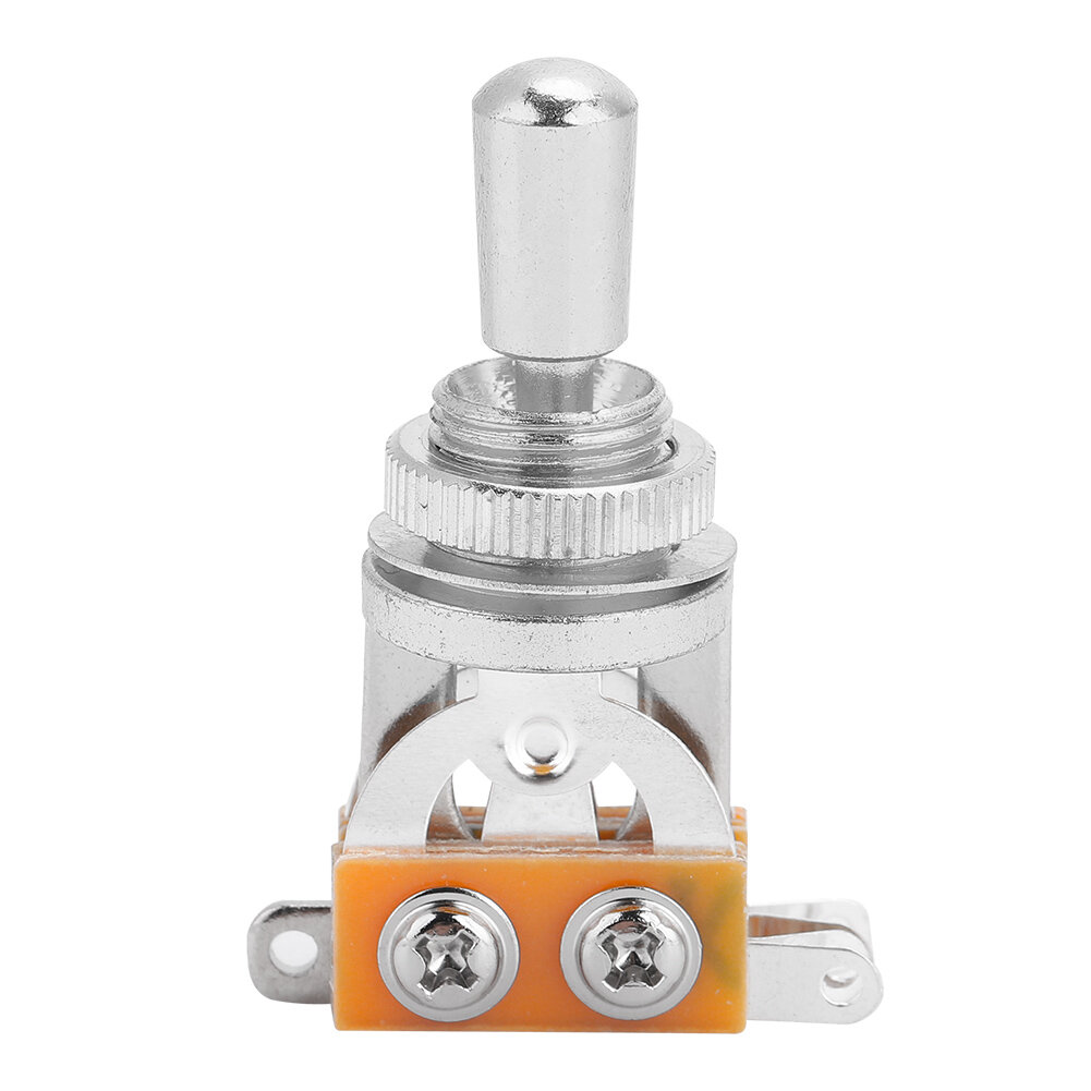 Трехпозиционный тумблерный переключатель звукоснимателей для электрогитары LP (серебристый)