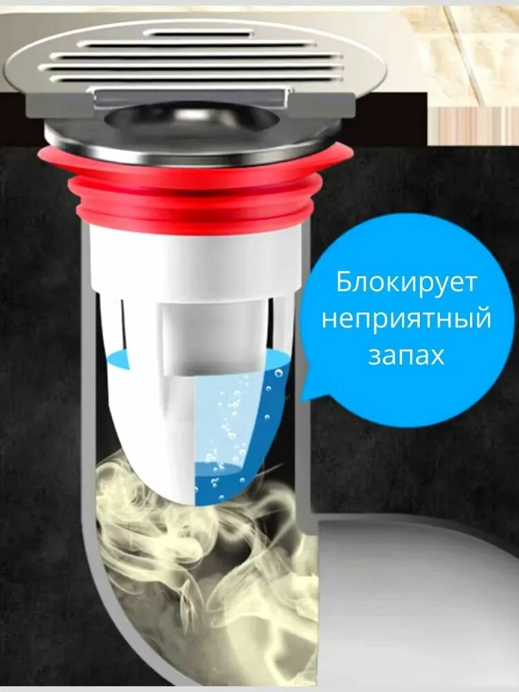 Канализационный напольный слив против запаха, гидрозатвор для душевого трапа, сухой затвор для канализации, обратный клапан