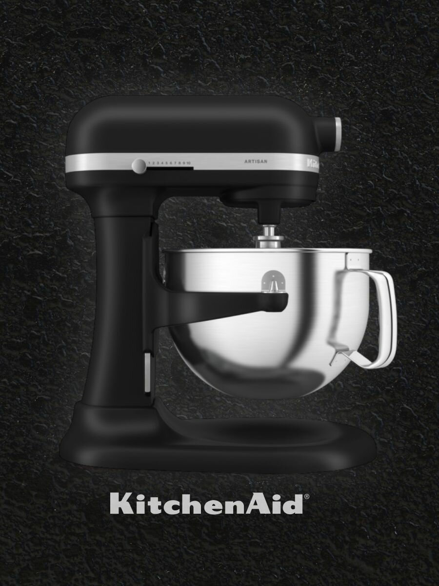 Миксер KitchenAid Artisan 5,6 л, матовый черный 5KSM60SPXEBM