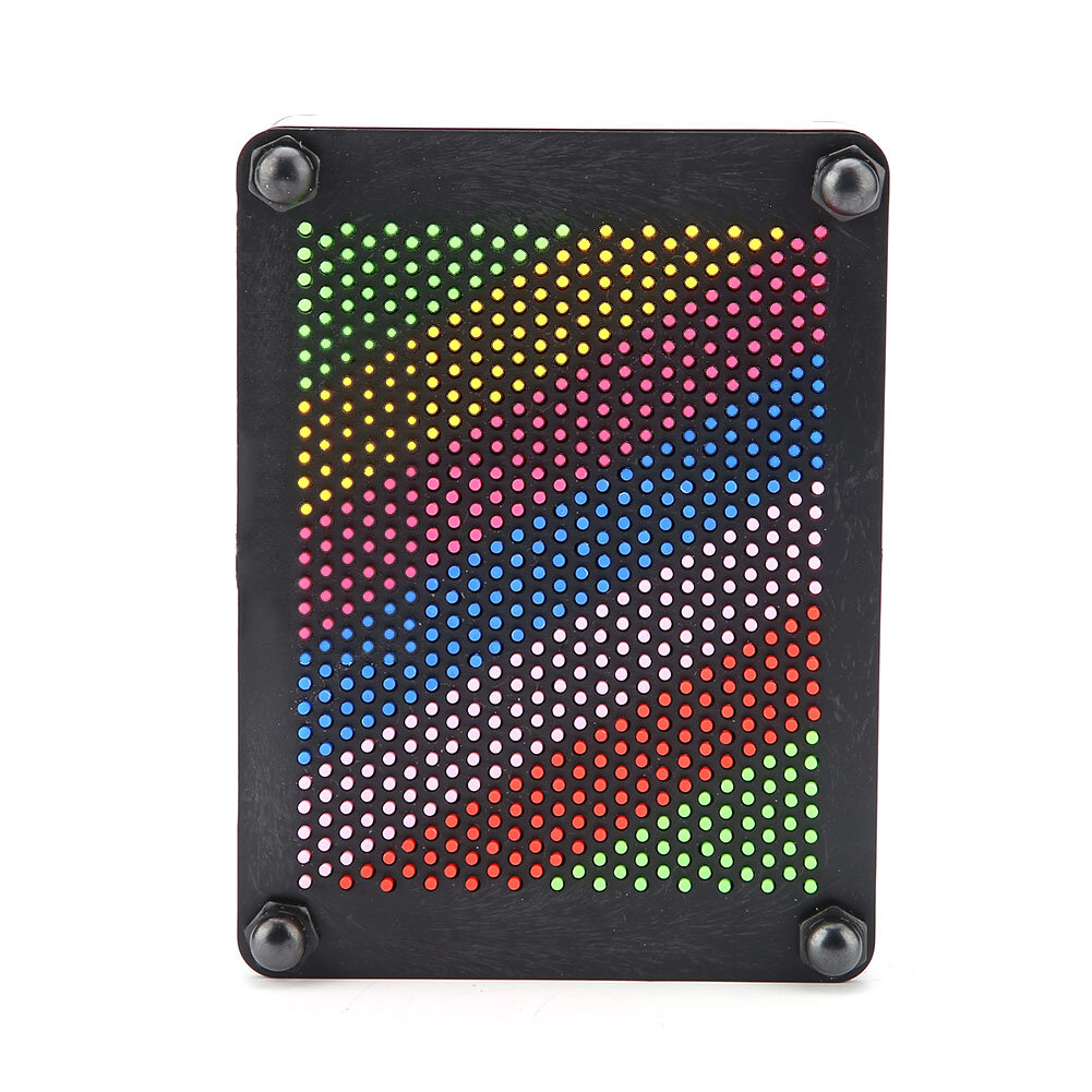 3D Pin Art Board Novel Toy for Kids and Adult Gift (Black Small)