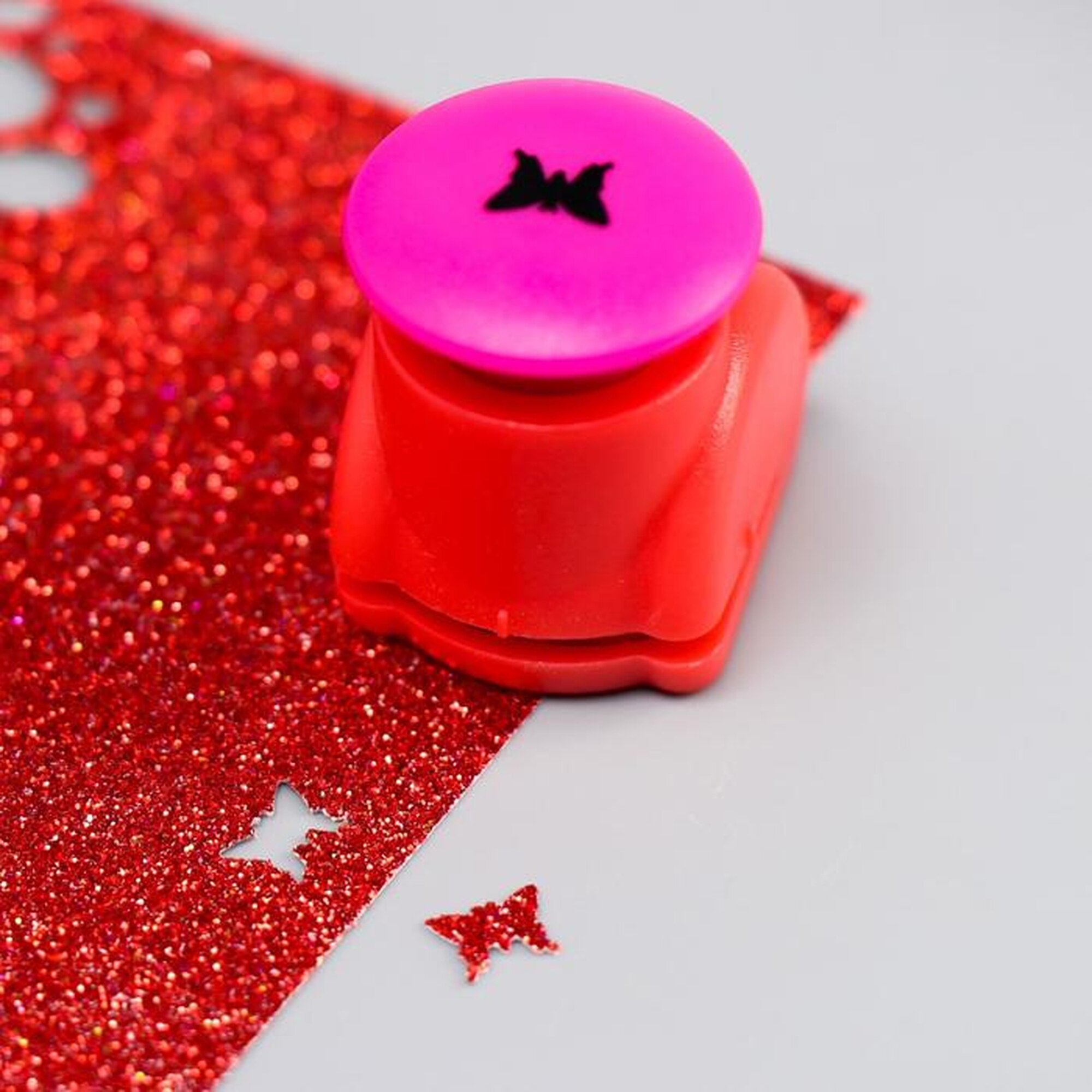 Дырокол Арт Узор "Бабочка", фигурный, для штампинга, 1 см, 4,3х4х3 см, микс