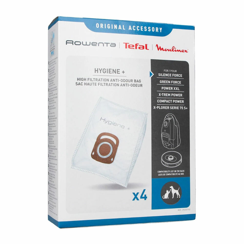 Комплект мешков (4шт.) для пылесоса Tefal ZR200740 (ZR200740)