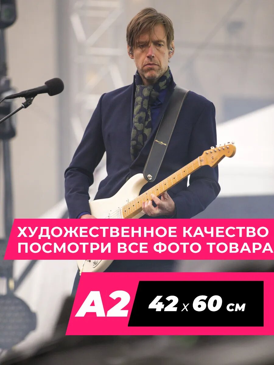 Постер Radiohead на стену 2 плакат Радиохед A2, матовая фотобумага премиум качества