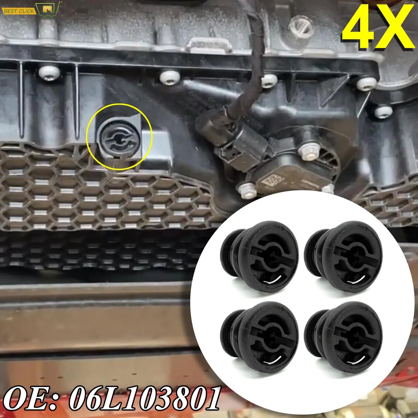 4 шт. для VW Golf Alltrack Passat B8 Tiguan Allspace Beetle Arteon Polo T-Roc сливная пробка для моторного масла автомобильные запчасти 06L103801