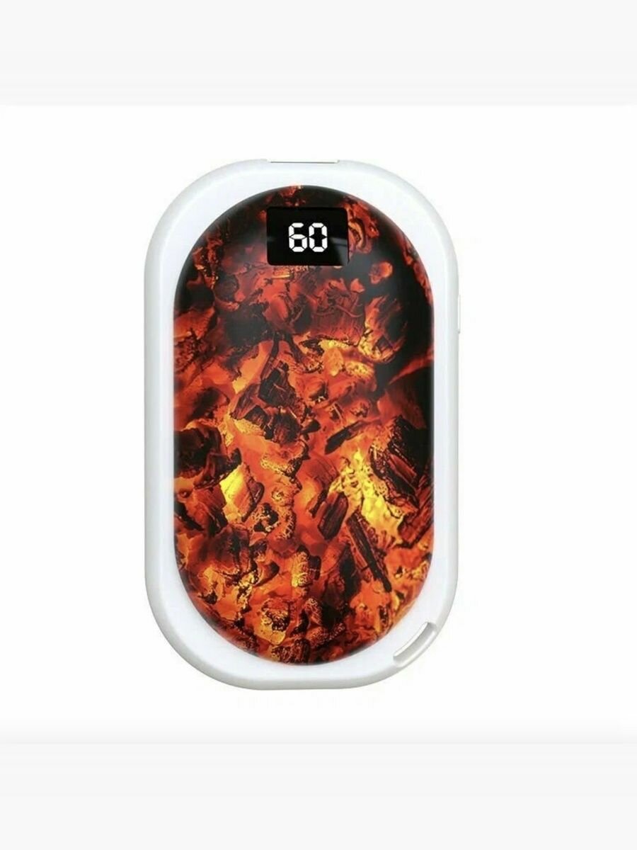 Грелка для рук, электрическая, многоразовая, до 5 часов работы, белый