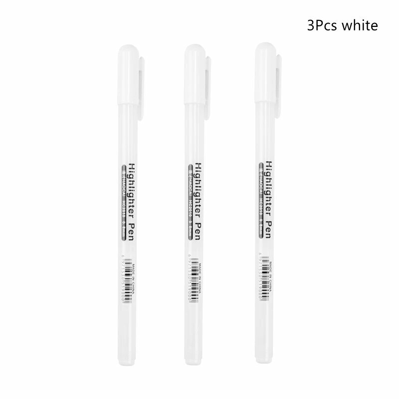 Hopk Гелевые ручки белые 0,8 мм 3/13 шт. Белый, 3Pcs white