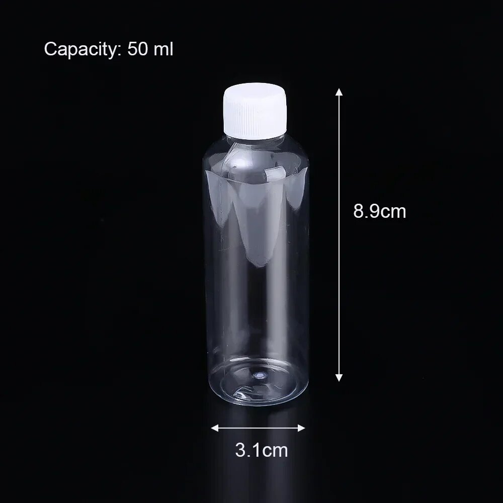 Прозрачные пластиковые бутылочки 10/20/30/50/80/100 мл 50ml-1PCS