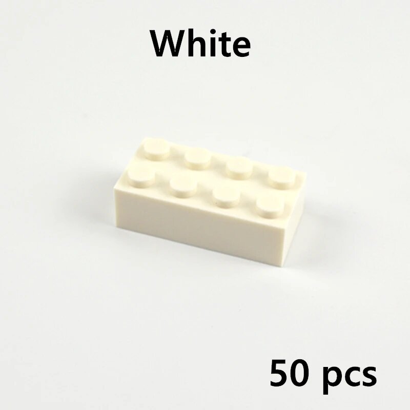 Белые лего блоки 50 шт.