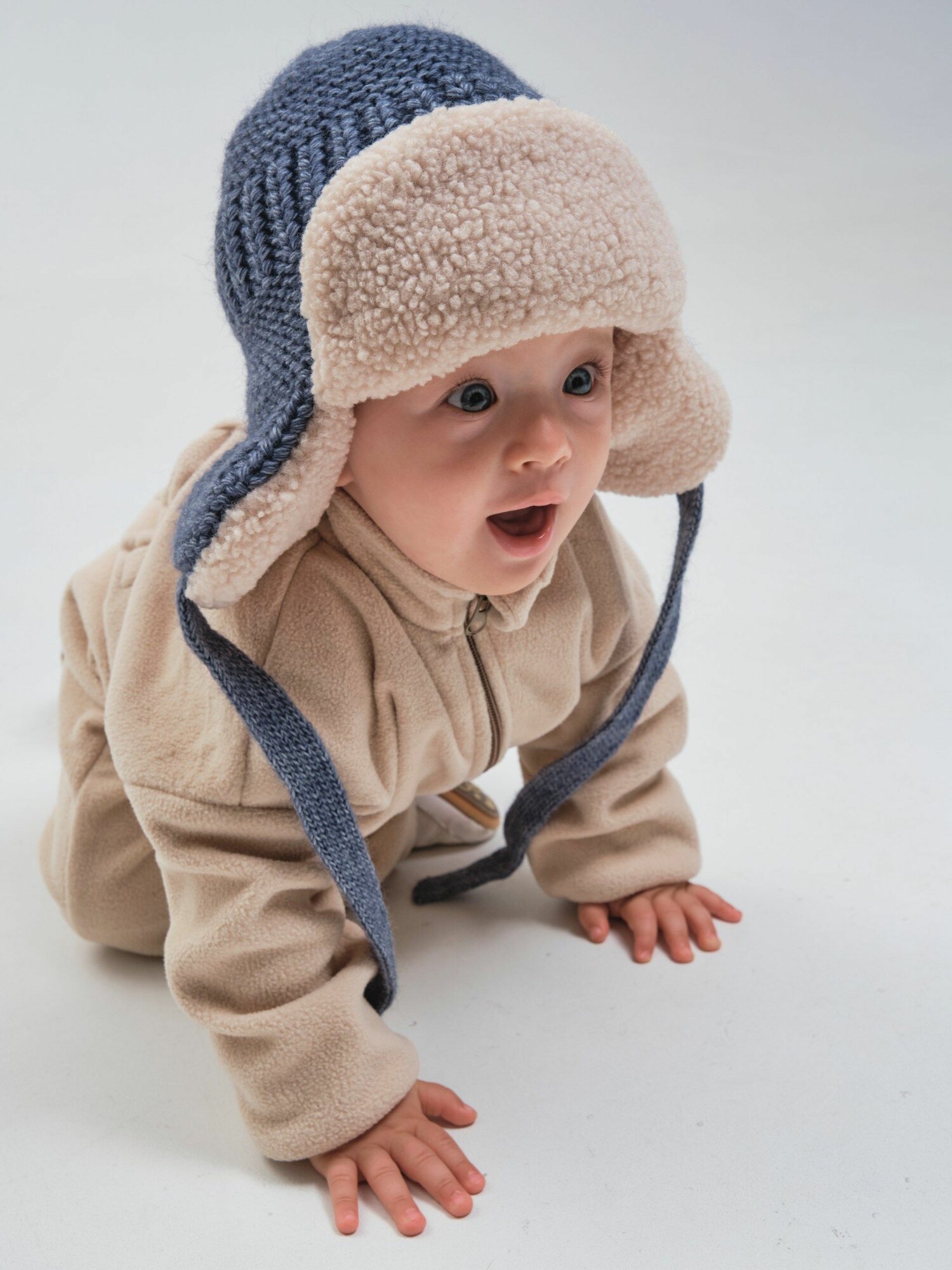 Шапка-ушанка для новорожденного (10 мес. - 2 года) для мальчиков