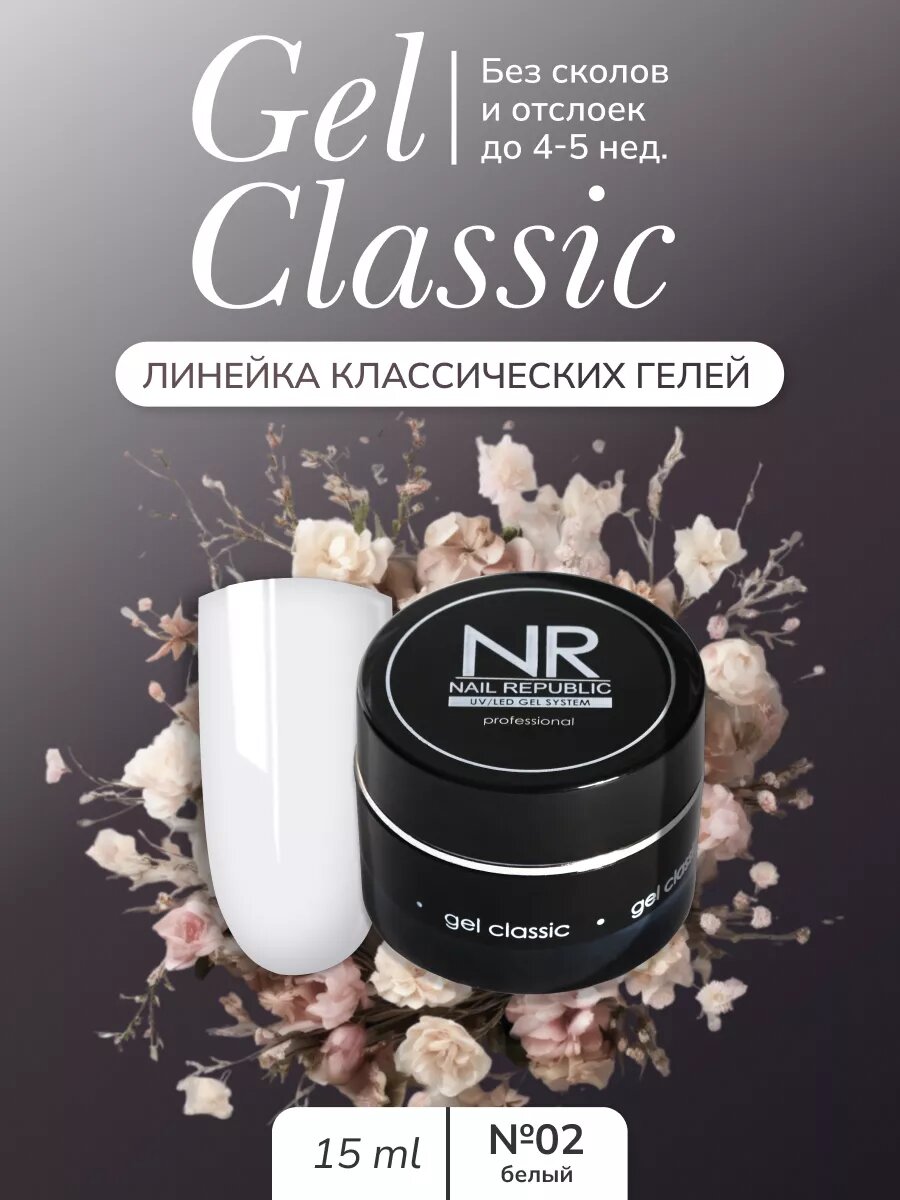 NR Гель для наращивания и моделирования ногтей Gel classic №02 (15 гр)