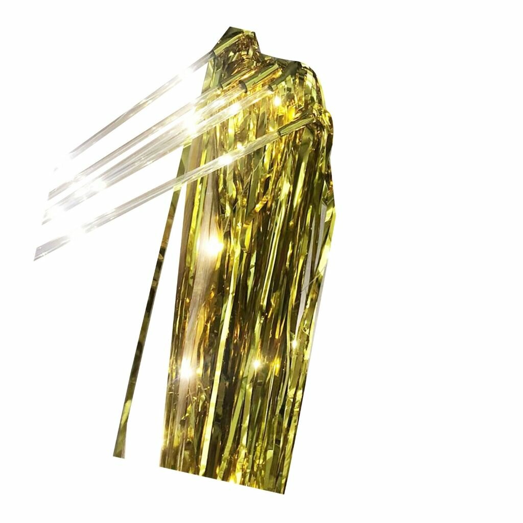 10 штук, светодиодная светящаяся волшебная палочка из шелка дождя-золотая