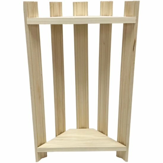 Полка угловая 2-х ярусная Бацькина Баня 30397 липа, 30x30x50см