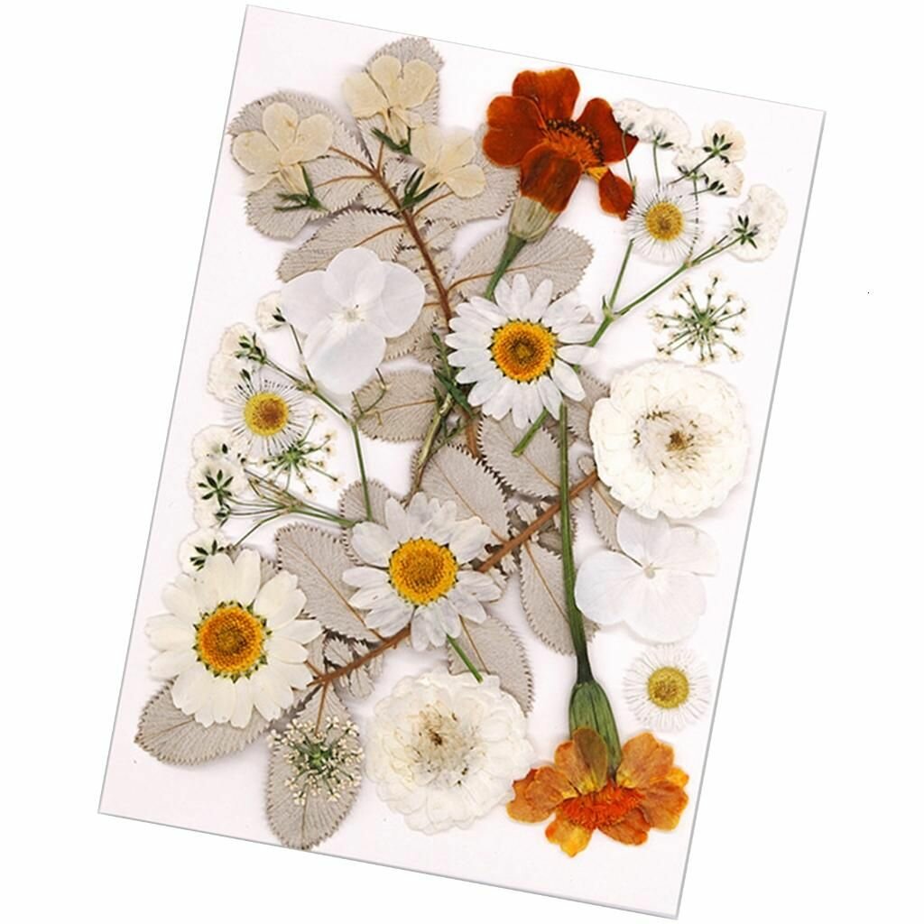 1 упаковка из 22 предметов, серия цветочных зеркал ручной работы DIY material package-белый
