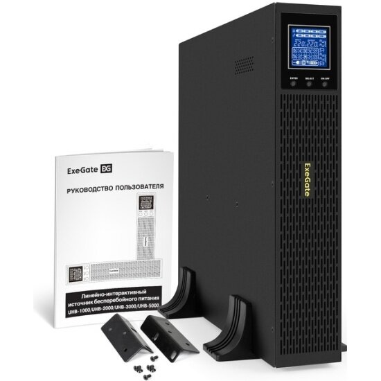 Источники бесперебойного питания Pure Sine Wave Exegate SinePower UHB-3000. LCD. AVR.8C13. RJ. USB. BC.2U 3000VA/2400W