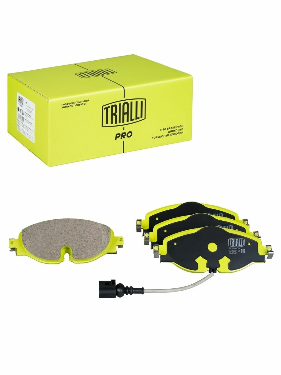 Колодки тормозные дисковые передние TRIALLI PF1804CR для AUDI A3, SEAT Leon, SKODA Octavia, Volkswagen Golf