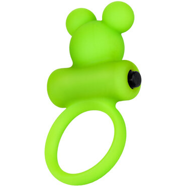 Toyfa A-Toys Cock Ring, зеленое Виброкольцо на пенис с ушками