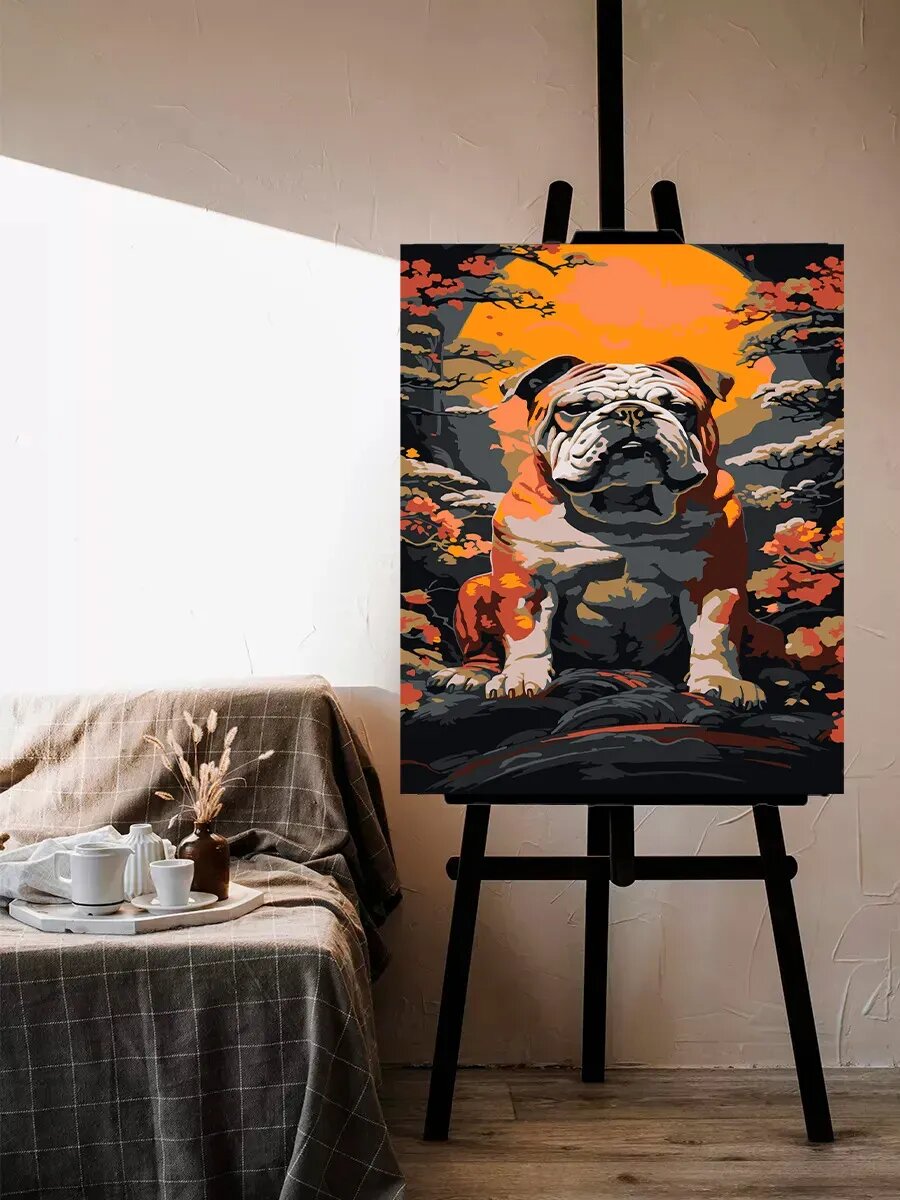 Картина по номерам Мультяшный Французский Бульдог Собака