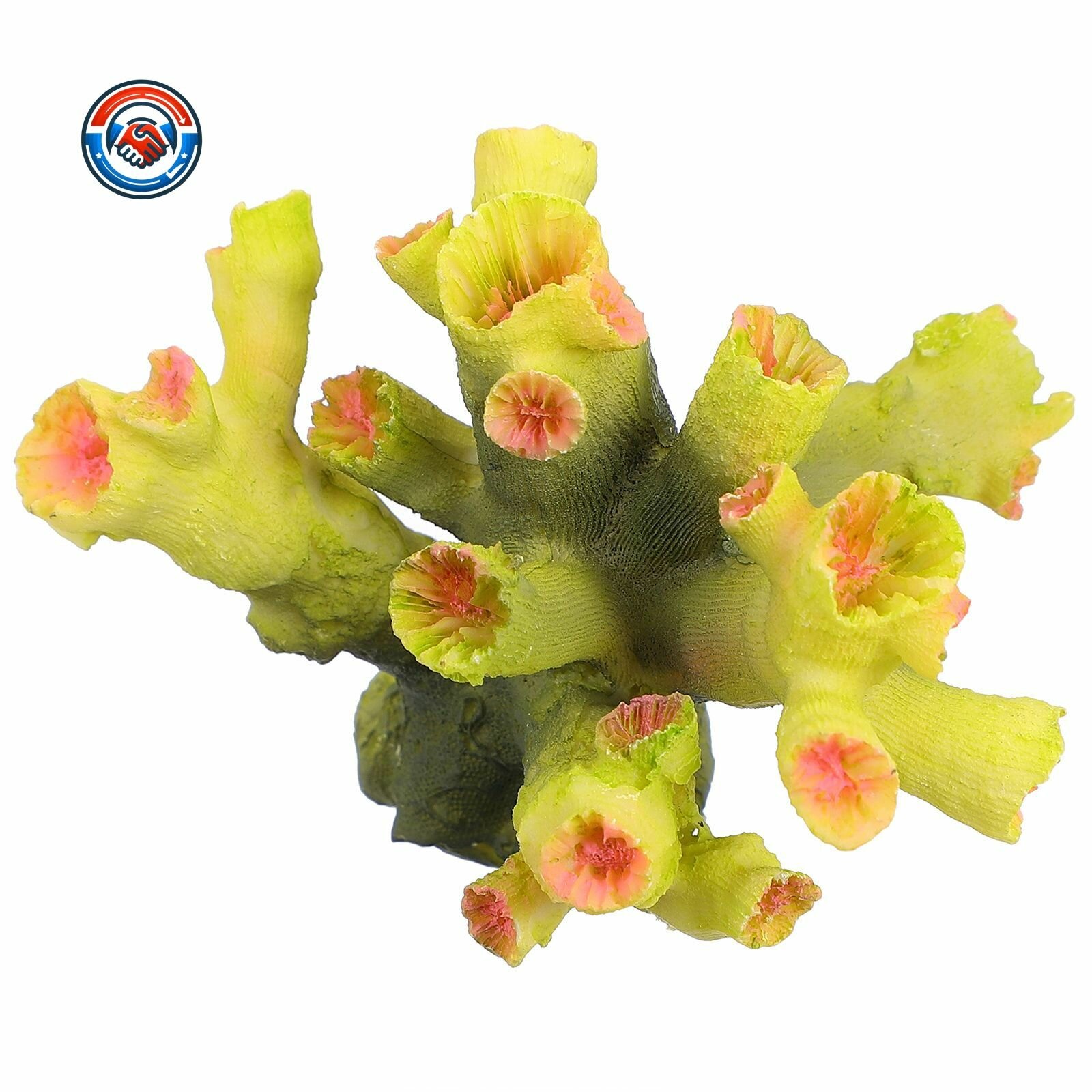 Декорация для аквариума зелёный коралл из смолы, тяжёлое безопасное украшение для пресноводных и морских аквариумов, террариумов и домашнего интерьера