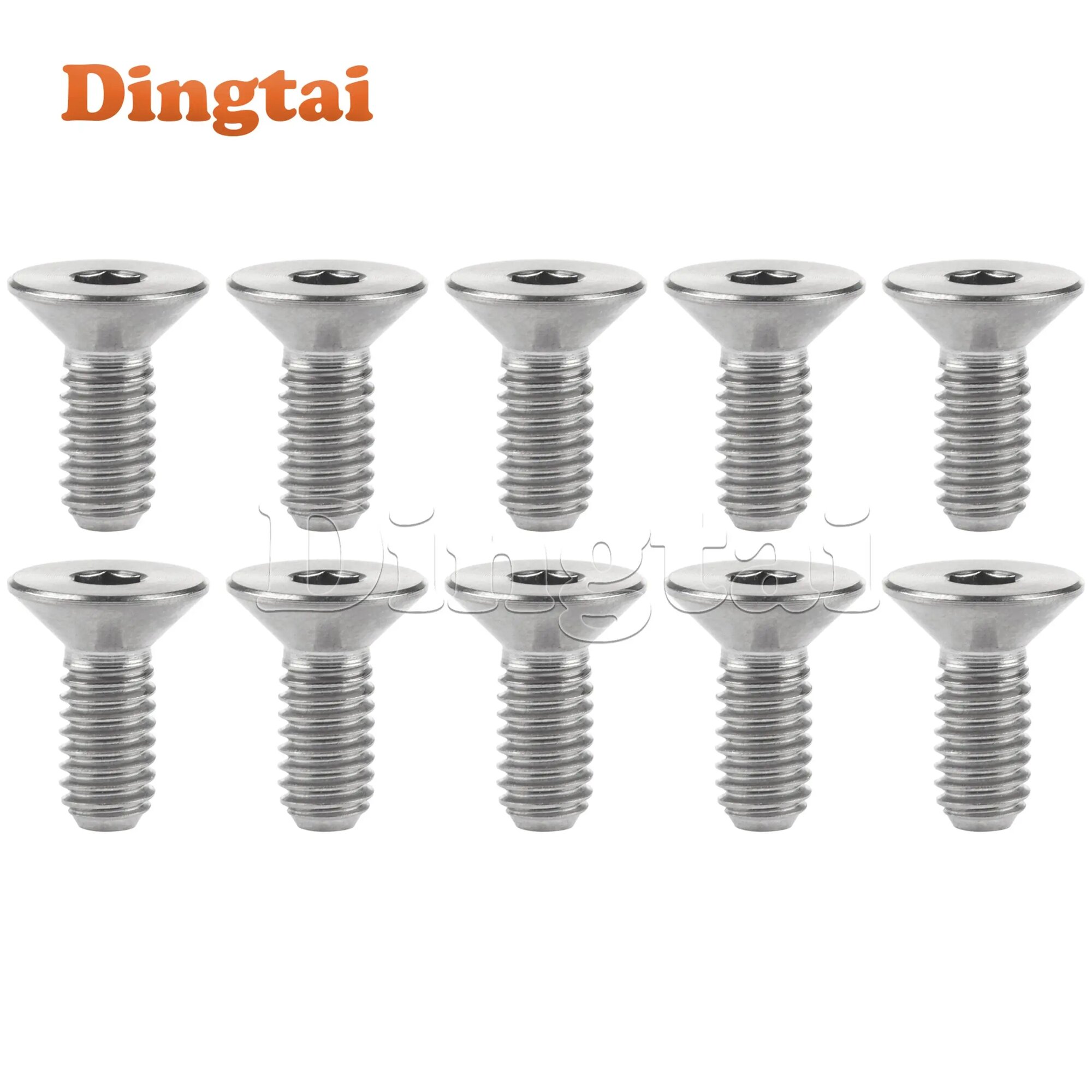 Dingtai титановые болты M3 M4x6/8/10/12/15/18/20 мм, 10 шт. M4, Titanium, 20 мм