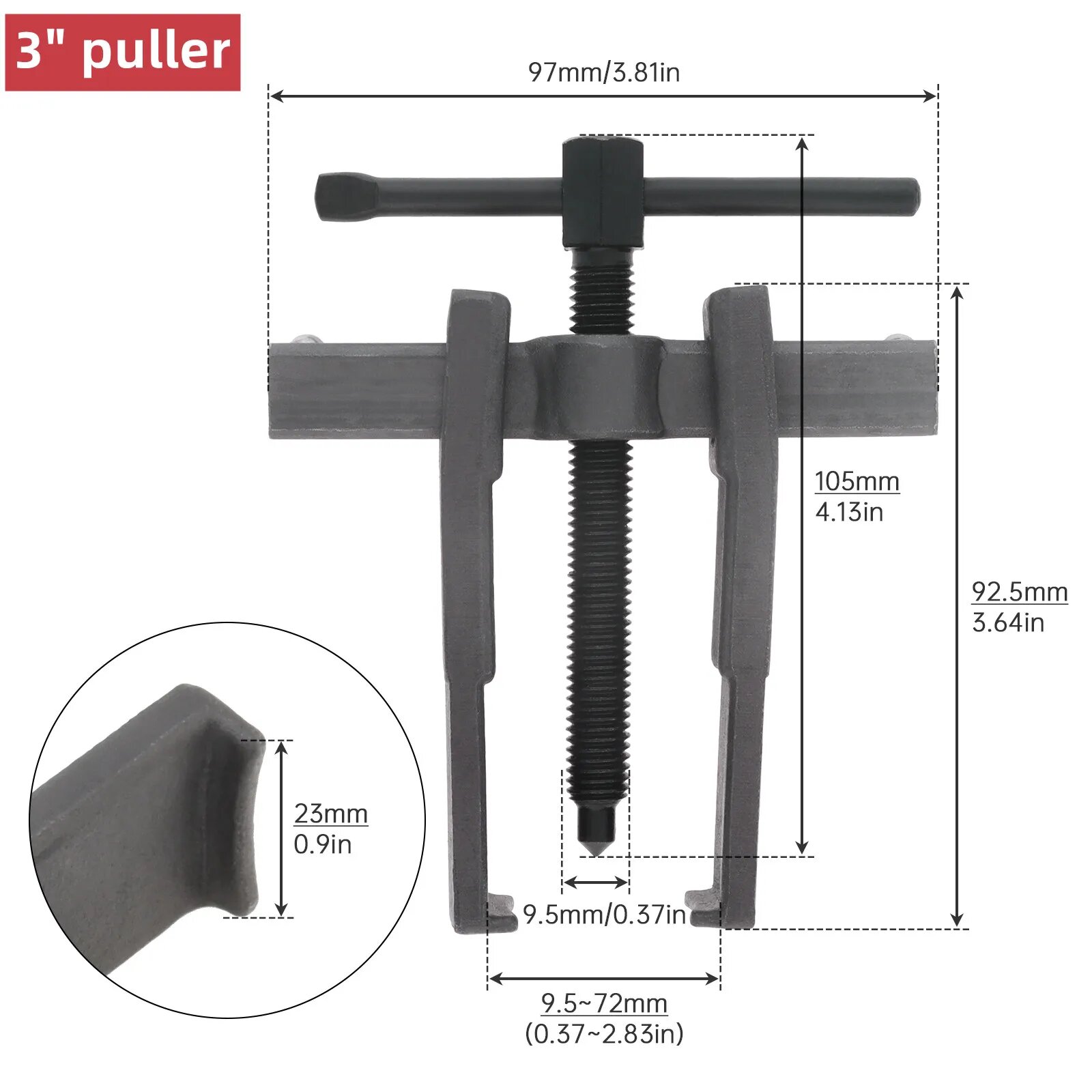 3/4/6/8/10 дюймов 2-кулачковый съемник, инструмент для снятия подшипников, регулируемый автомобильный съемник внутреннего внешнего подшипника, экстрактор, инструмент для авторемонта, 3 inch
