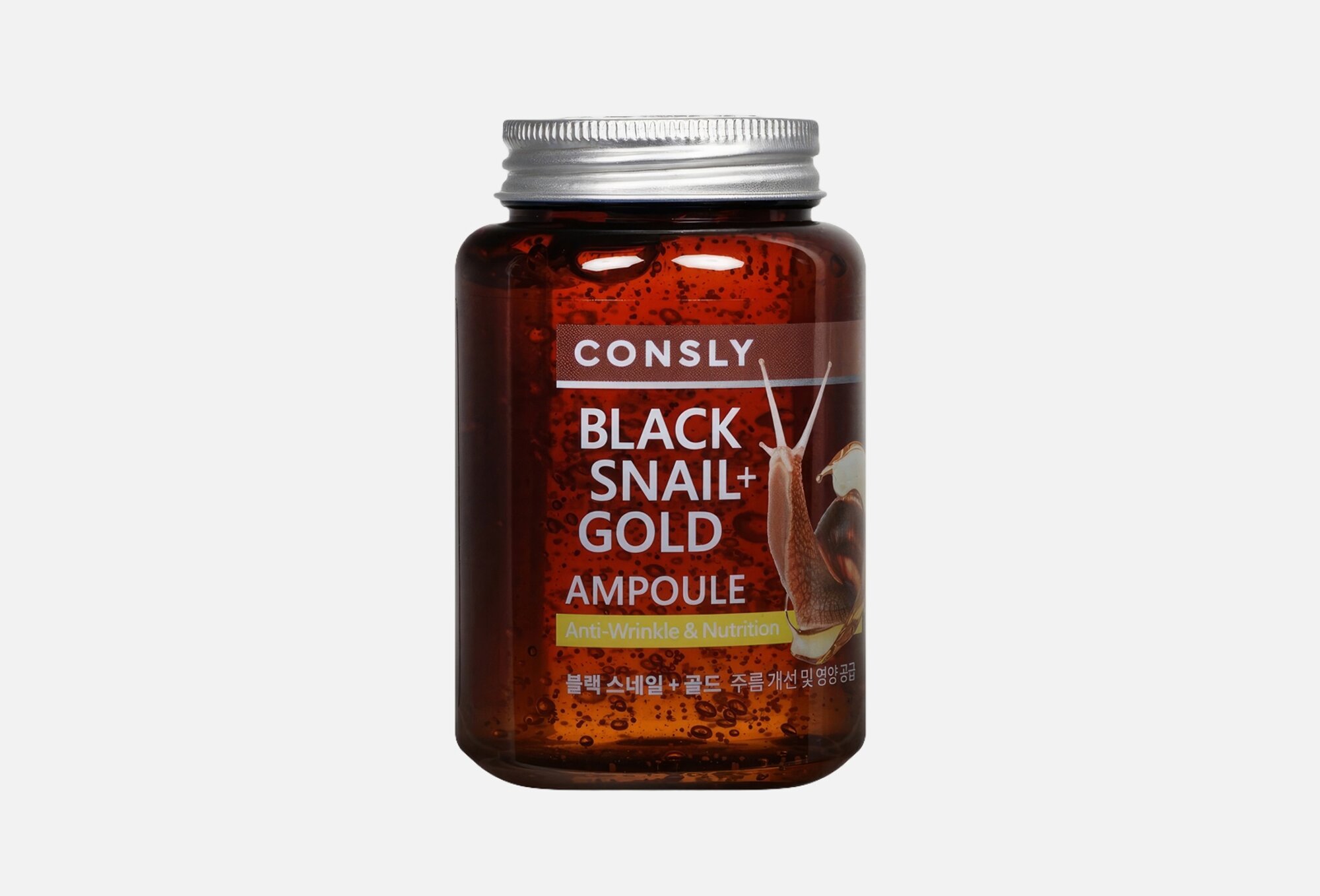 Омолаживающая ампульная сыворотка CONSLY Black Snail + Gold 250 мл